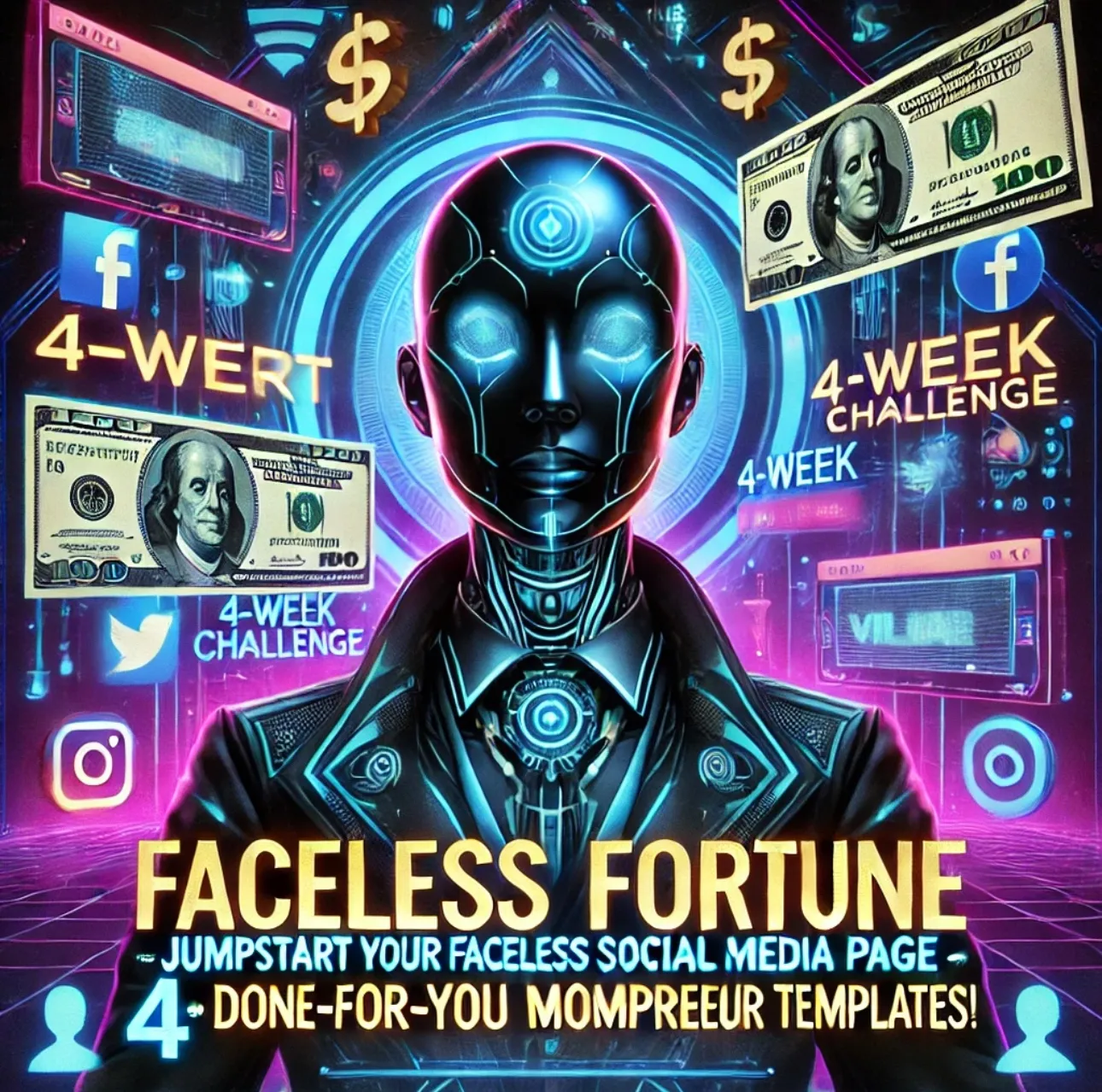 Faceless Fortune: 30 Day Social Media Growth & Profit Plan