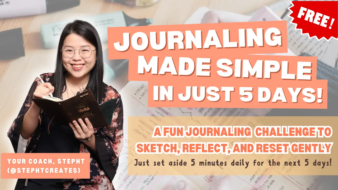 5-Day FREE Journaling Challenge to Sketch, Reflect, and Reset Gently