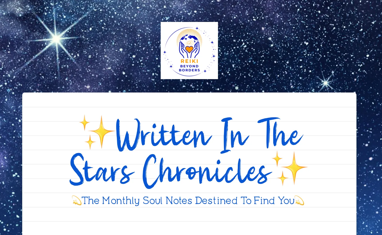 Written In The Stars Chronicles The Monthly Soul Notes Destined To Find You