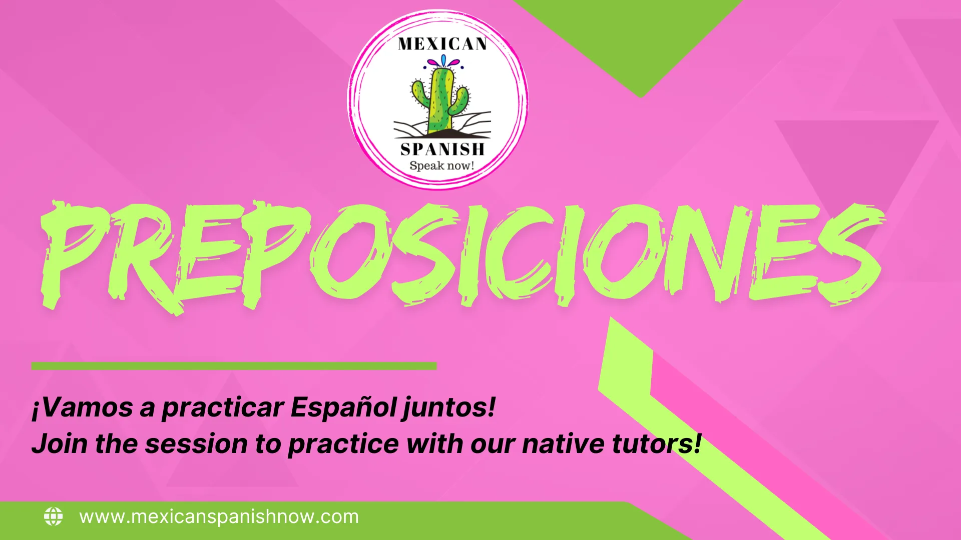 Spanish class for the Community - Prepositions!