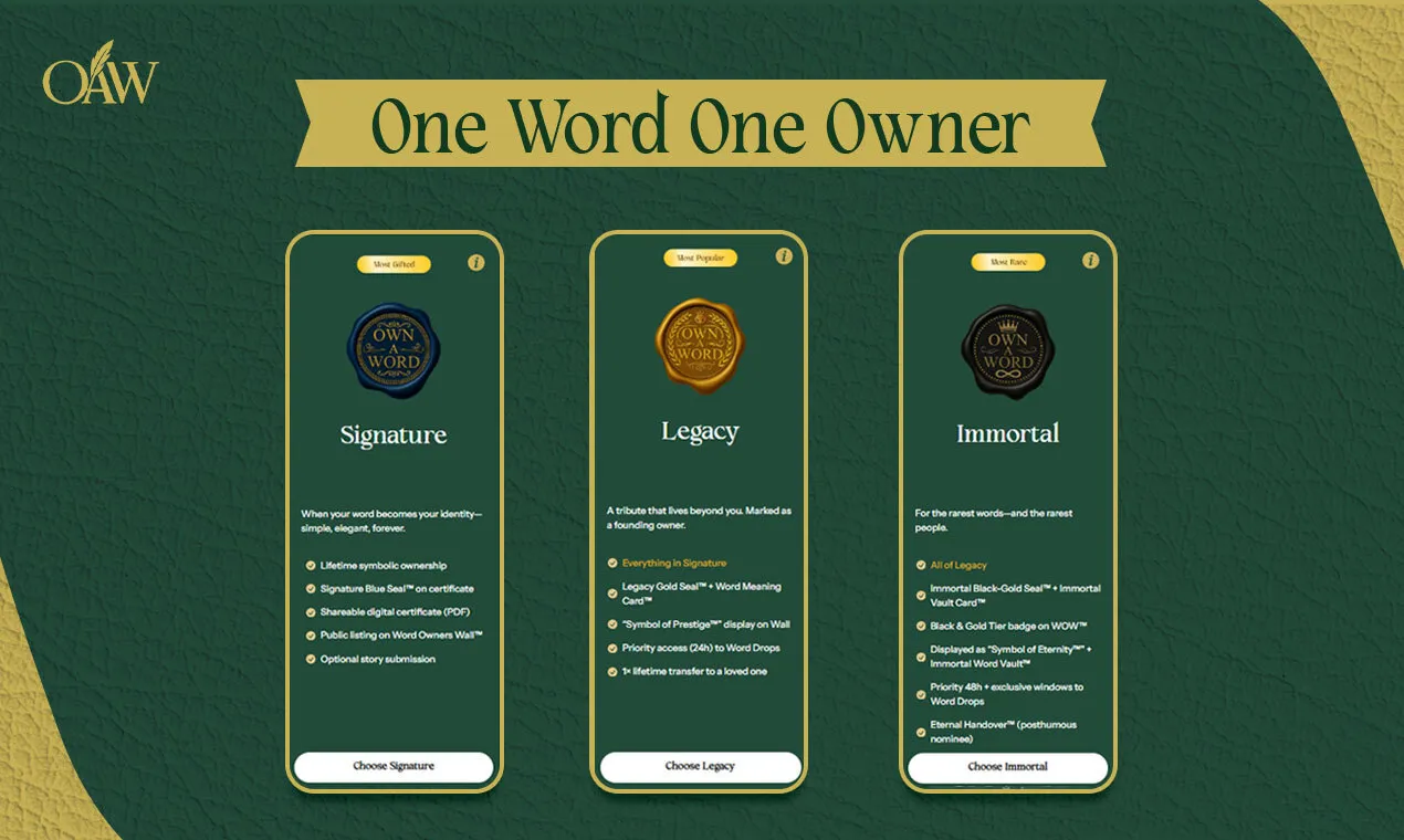 Own a Word - The Identity Edition
