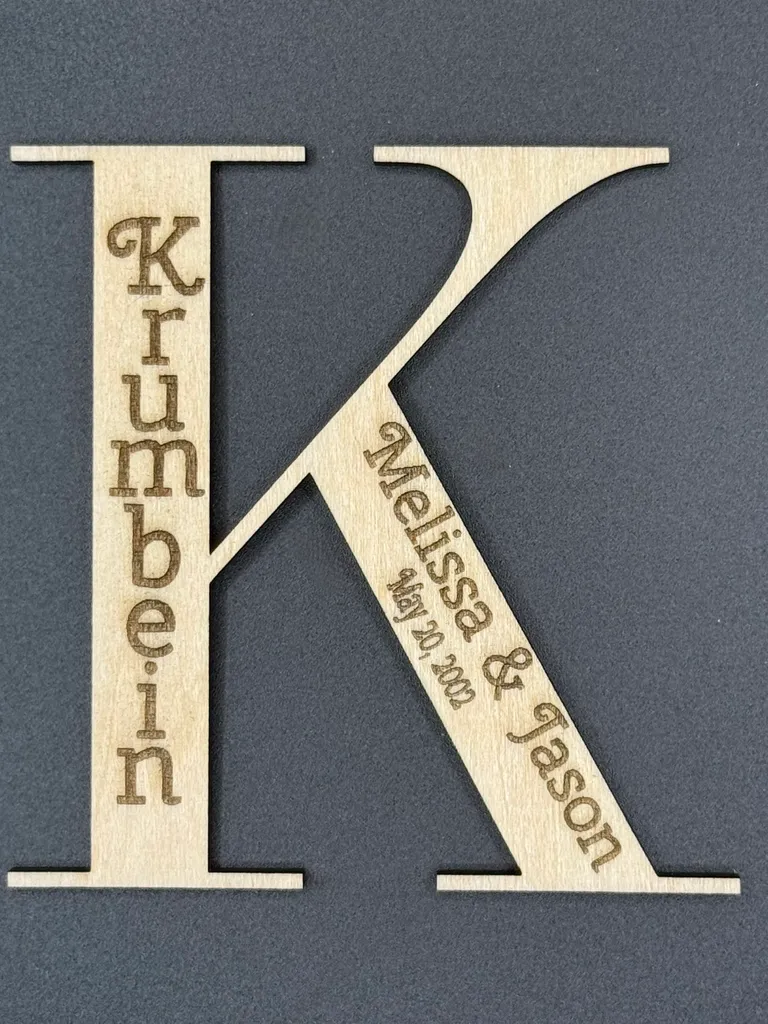 Custom Monogram Name Letter Keepsake | Jewniverse Crafts