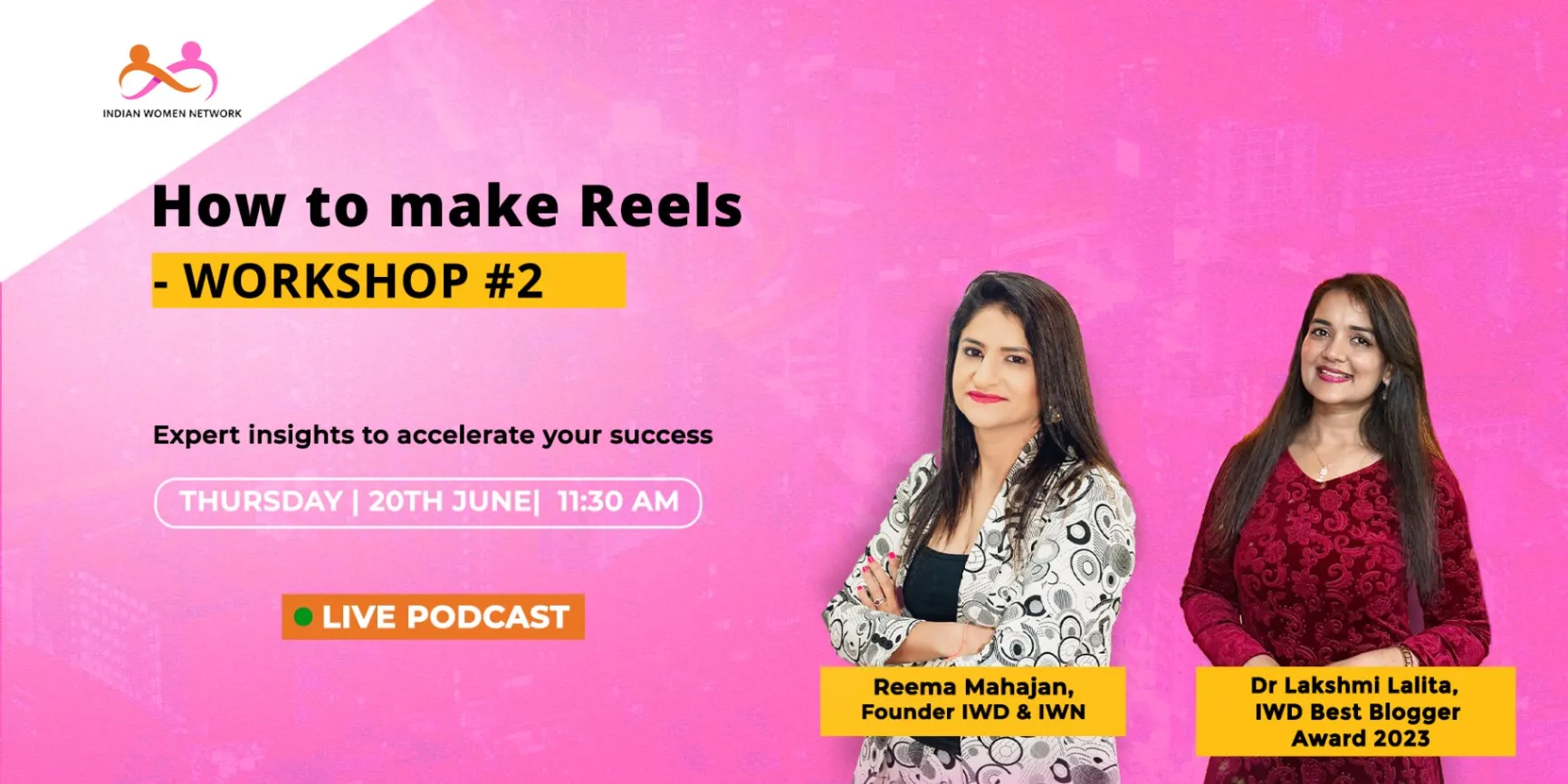 Event#22 HOW TO MAKE REELS- WORKSHOP #2