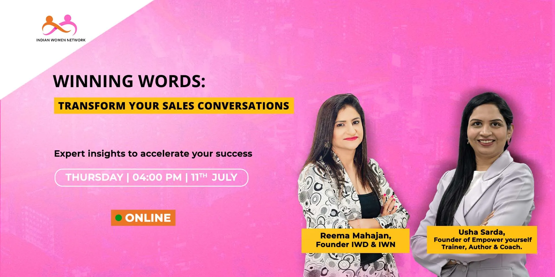 Event#25 : WINNING WORDS: TRANSFORM YOUR SALES CONVERSATIONS