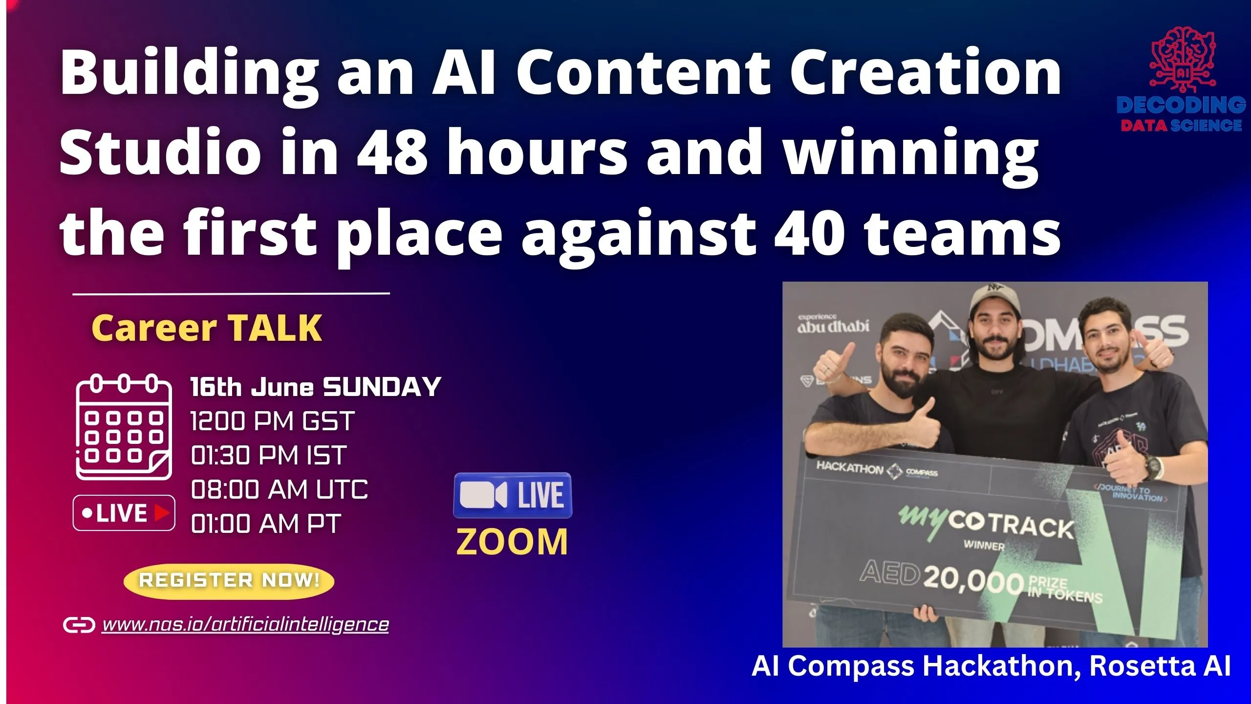 Building an AI Content Creation Studio in 48 hours and winning the first place against 40 teams
