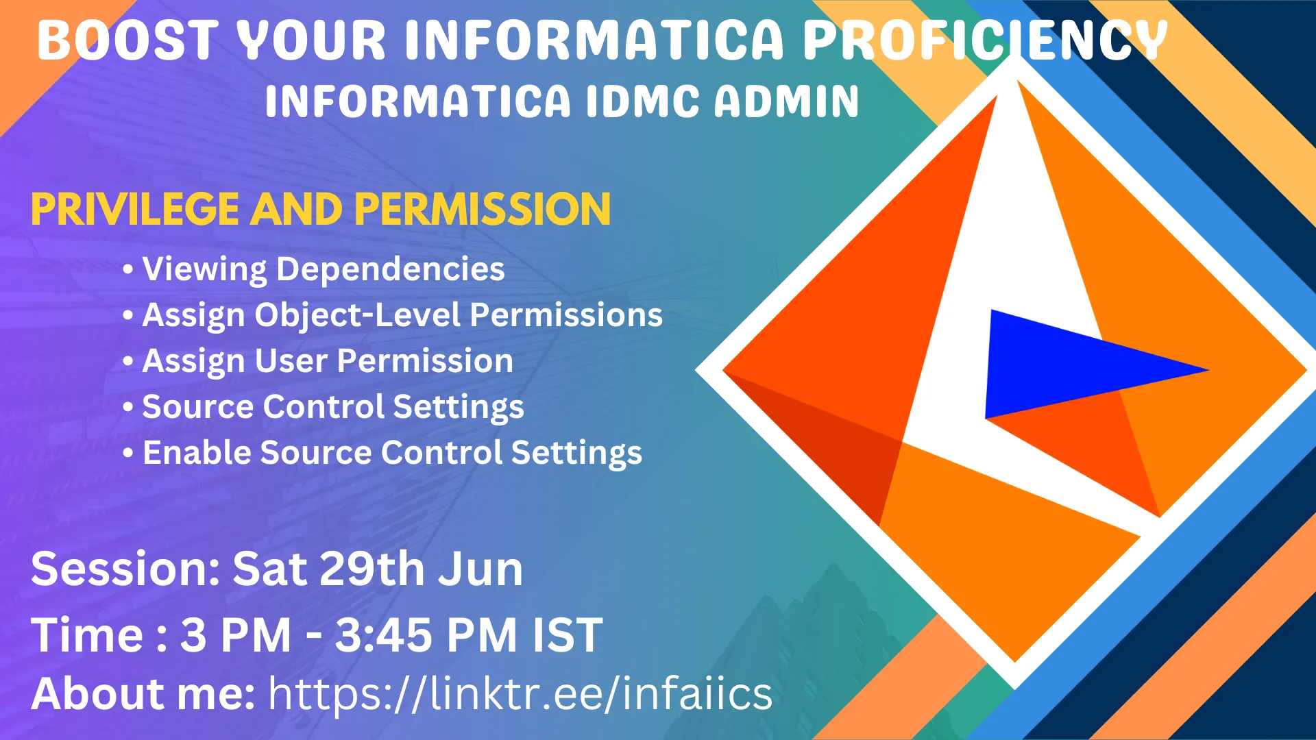 Informatica IDMC Privilege and Permission on 29th Jun 3PM IST