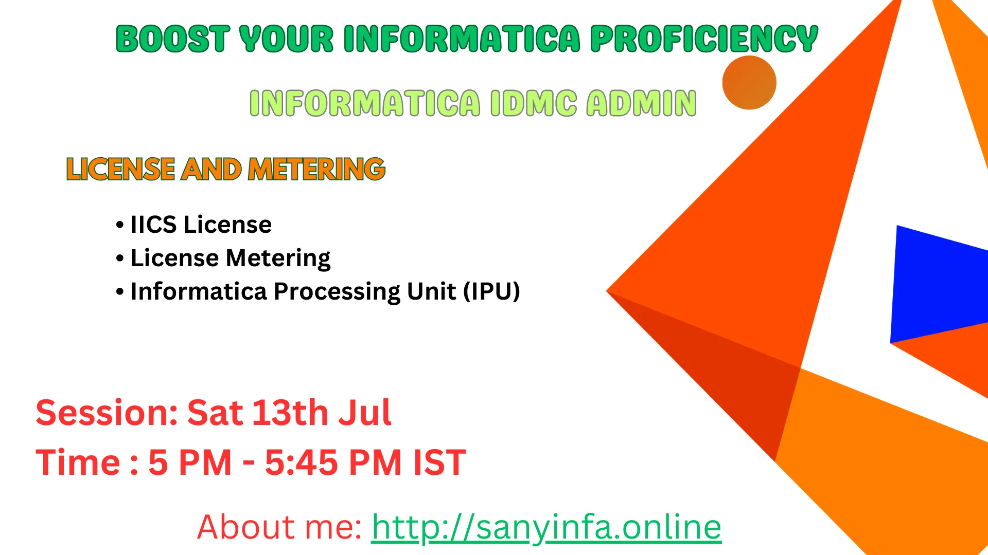 Informatica IDMC LICENSE AND METERING on 13th Jul 5PM IST