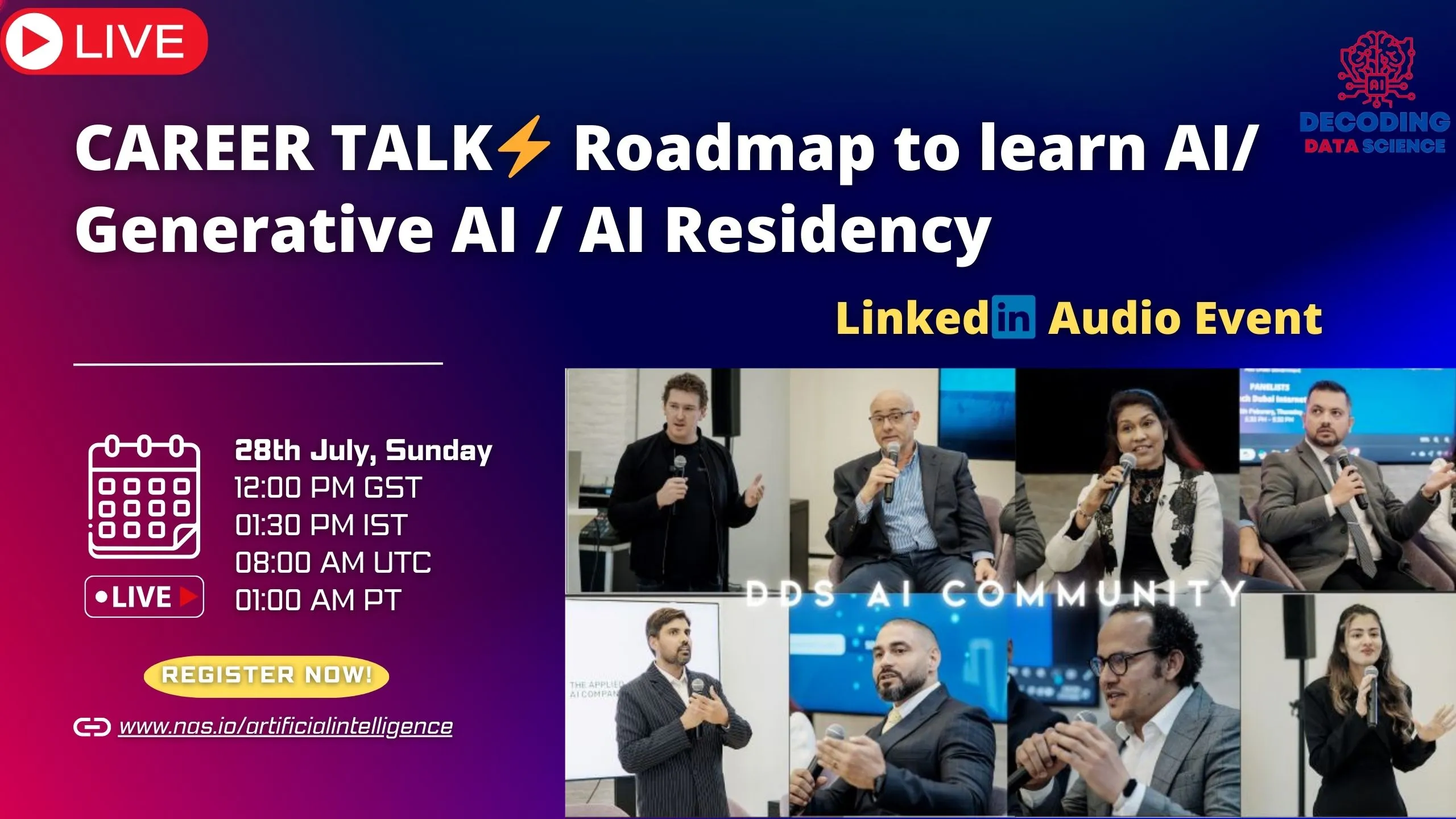 CAREER TALK⚡ Roadmap to learn AI/Generative AI/ AI Residency