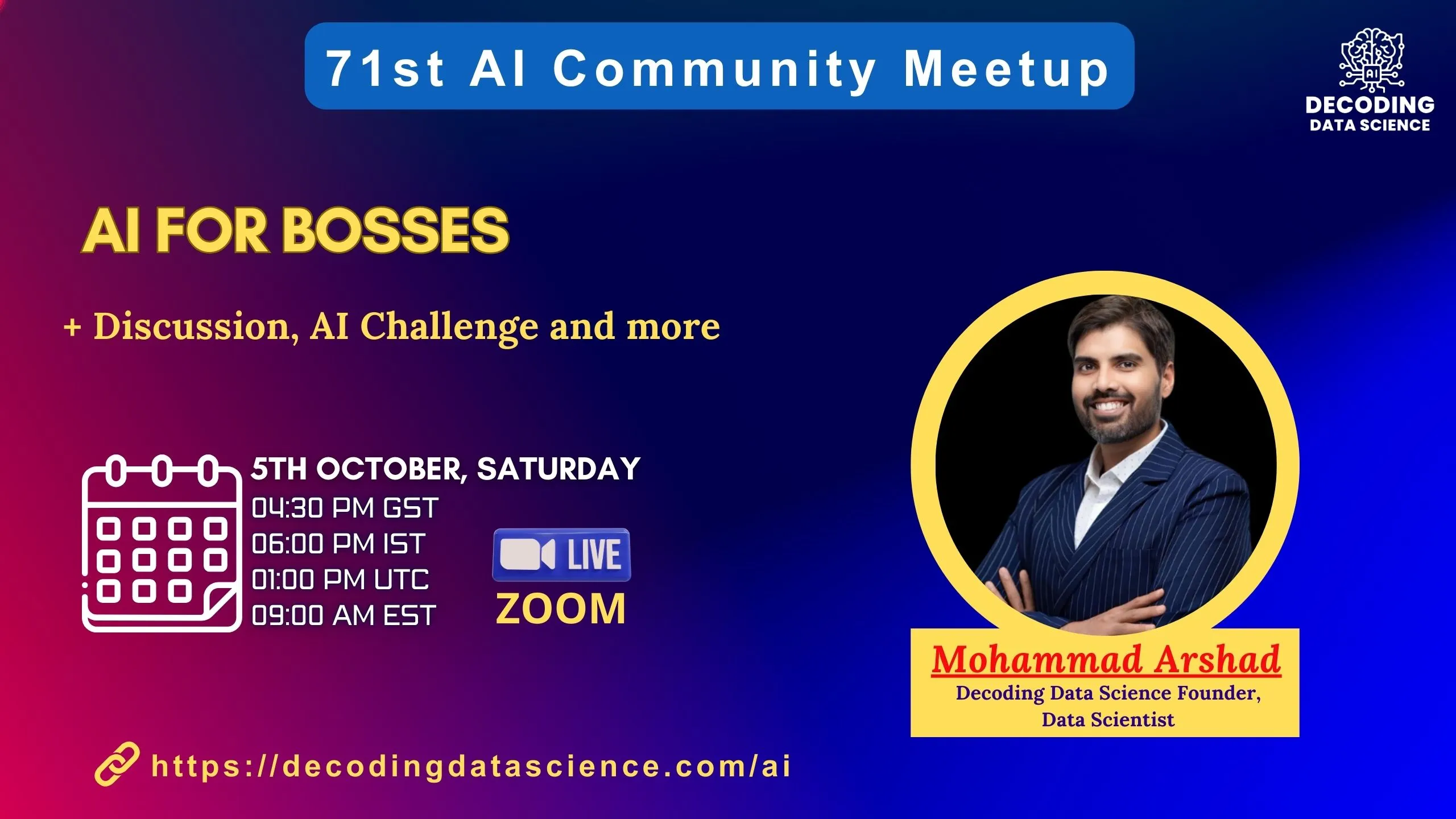AI for Bosses + AI Challenge Q&A with Mohammad Arshad