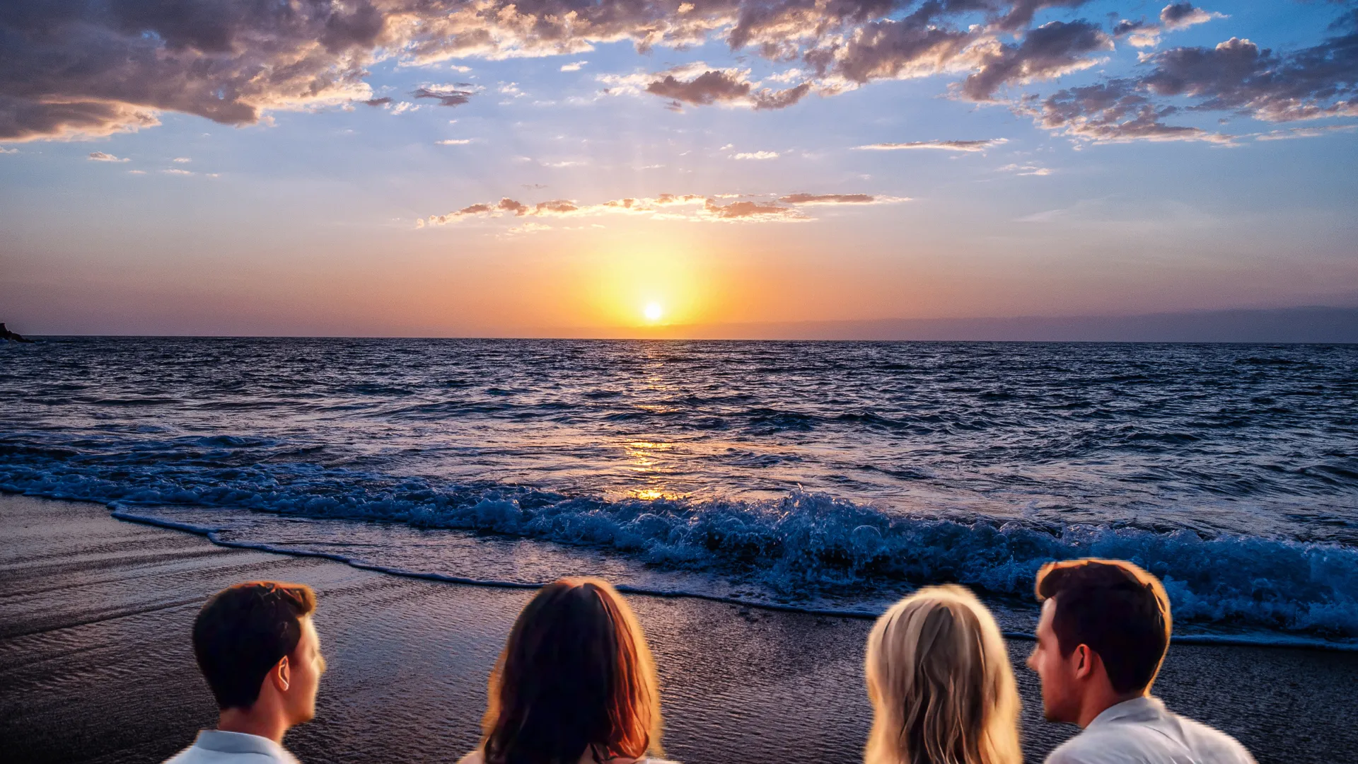 Simple Get to Know Meetup While Sit on the Beach Watching the Sunset