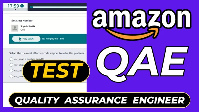 Amazon Quality Assurance Engineer Assessment | Amazon QAE Online Test ...