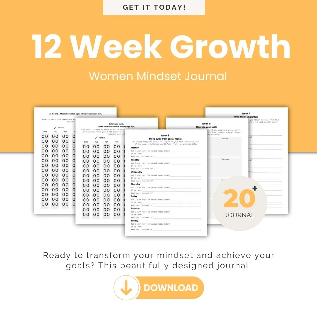12 Week Growth Women Mindset Journal