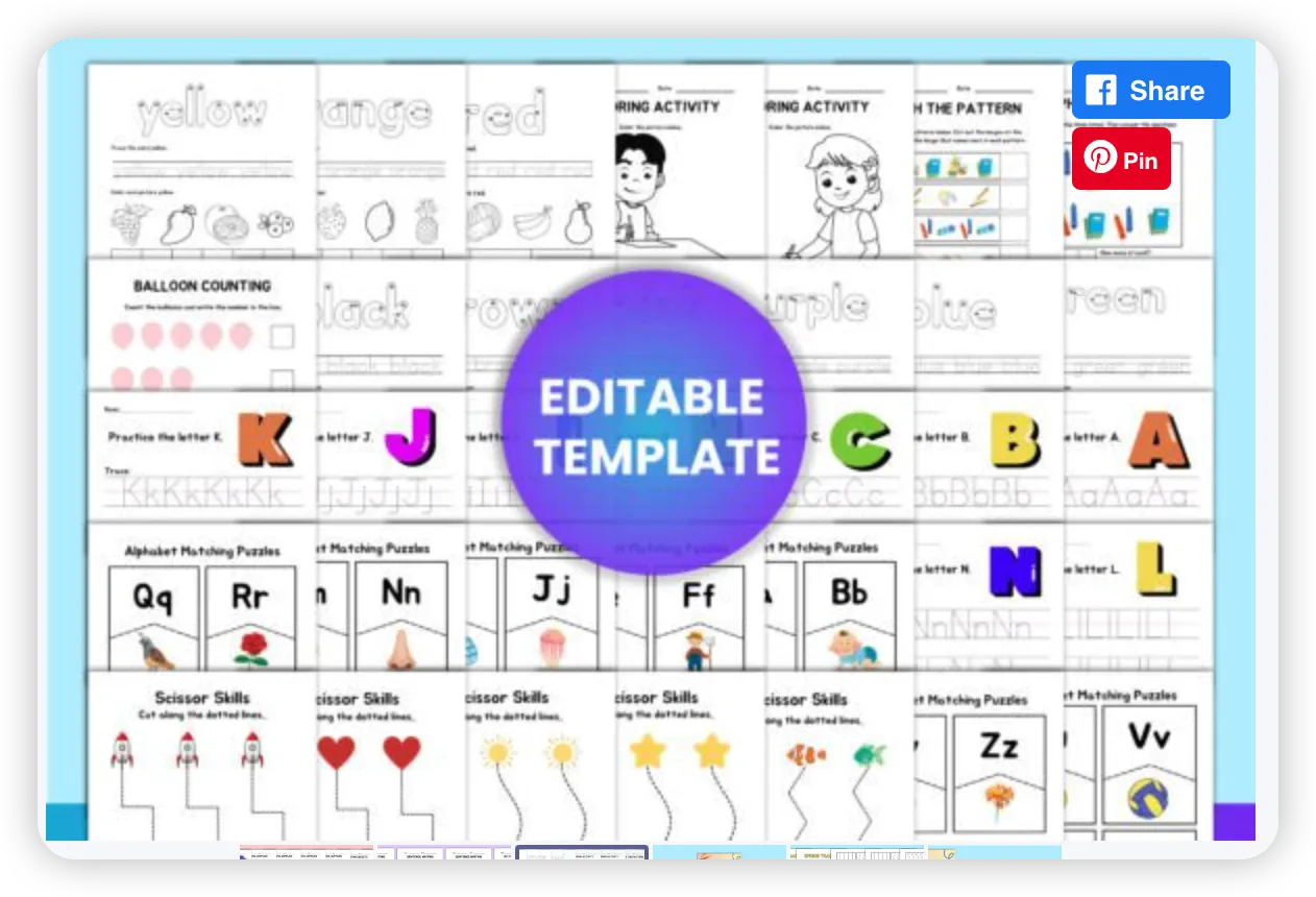 100 + Canva Templates worksheets.| VALUE: $99.99