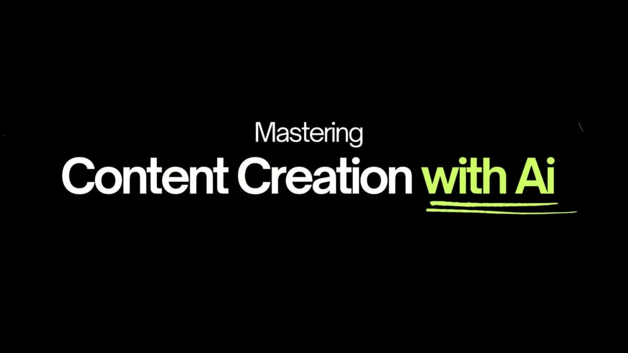 Mastering Content Creation with Ai