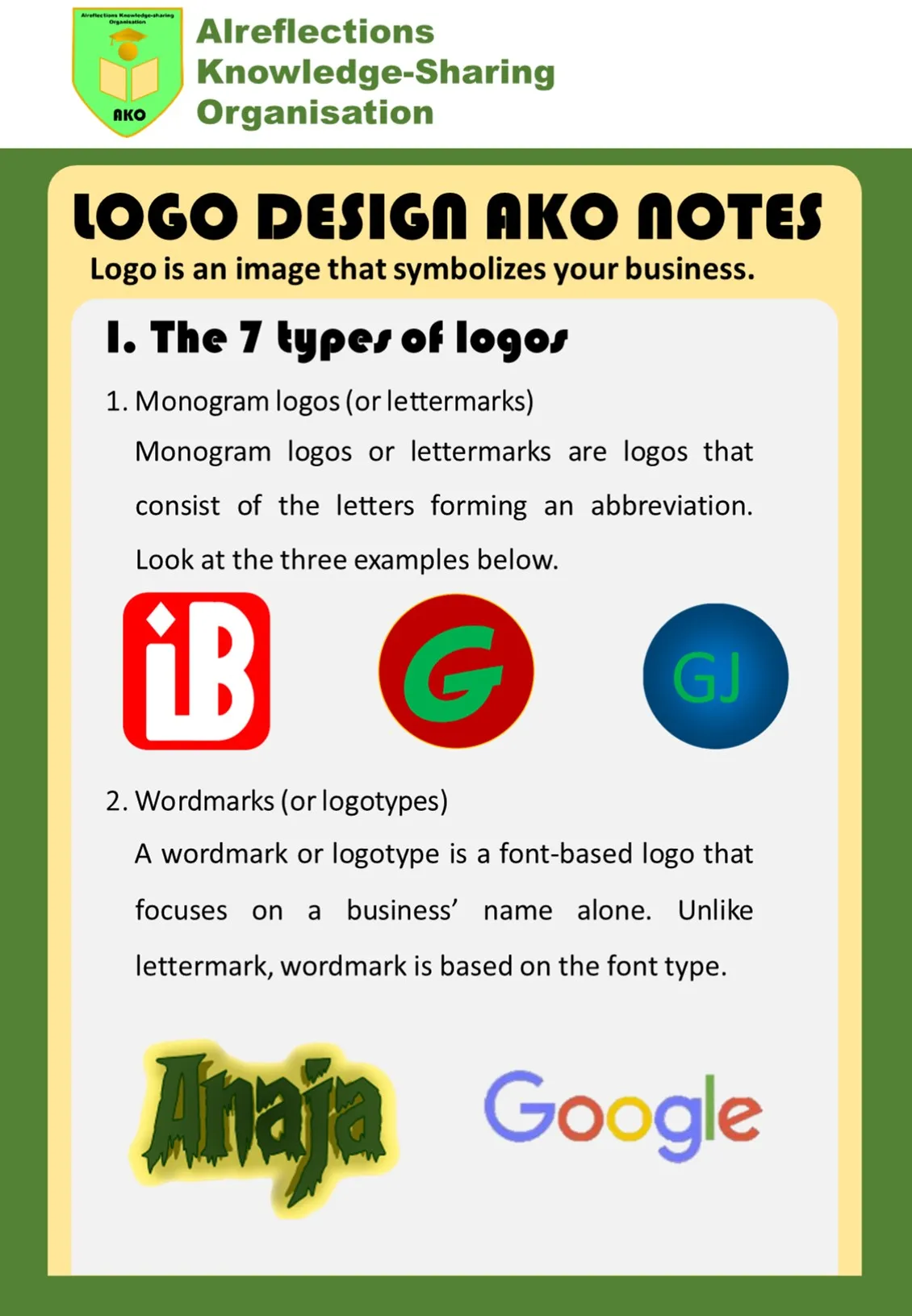 LOGO DESIGN AKO NOTES